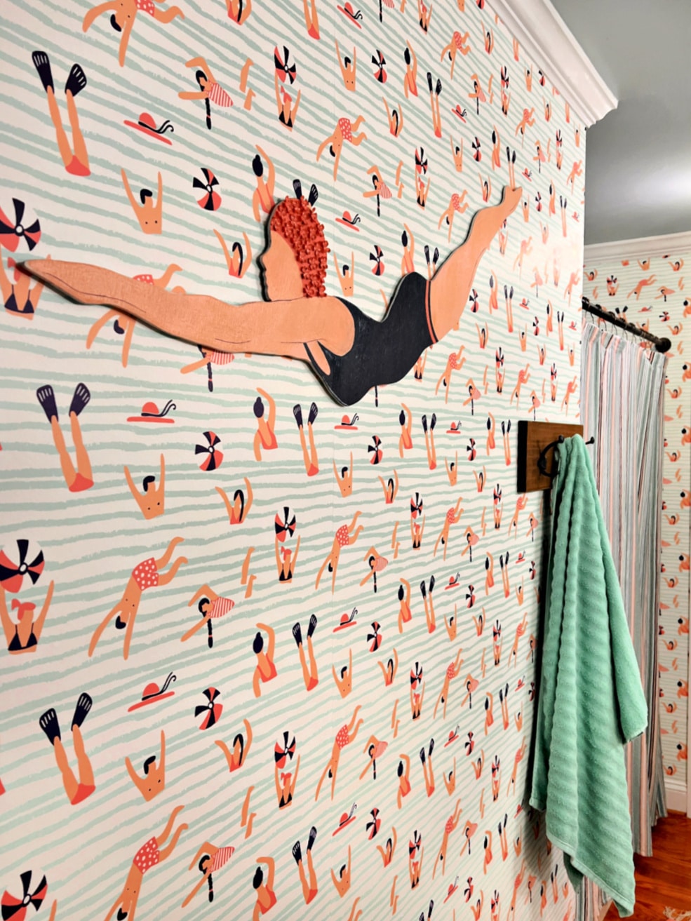 Dive Girl Wall Art DIY - Maggie Overby Studios